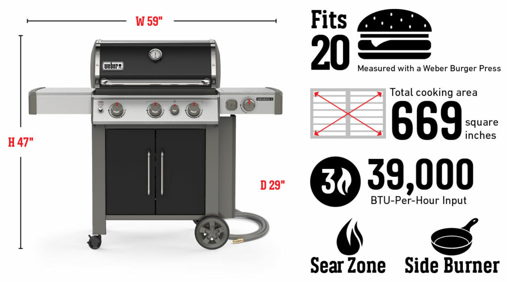 Genesis Ii S-335 3-Burner Natural Gas Grill at Patsy Morris blog